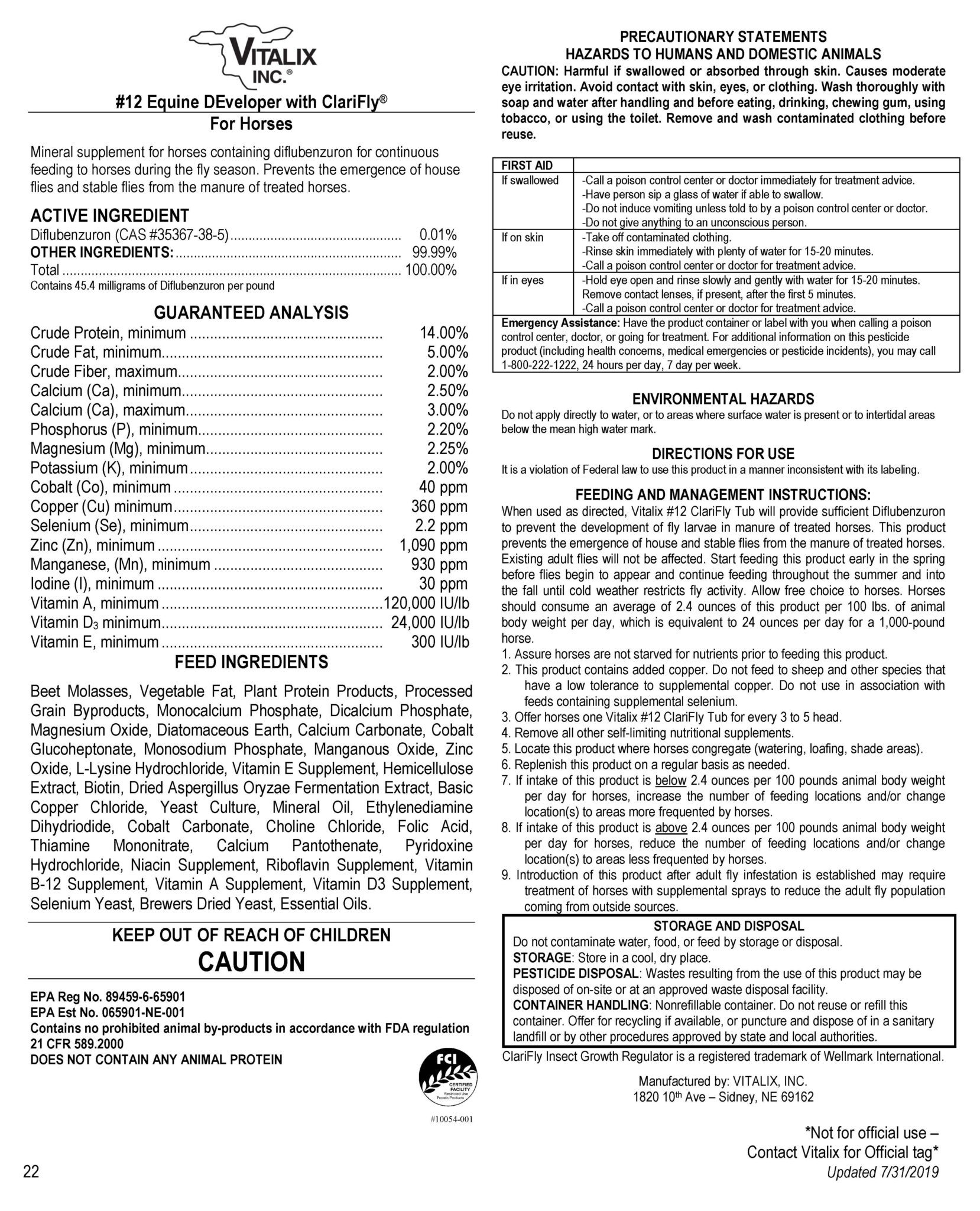 #12 EquineDE Clarifly | Vitalix Inc.